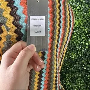 Dresses | Nwt Boutique Multicolor Striped Knit Cover Up Resort Wear ...
